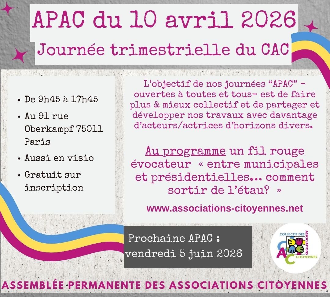 Retour sur APAC Assemblée Permanente du CAC [10 avril] - Collectif des ...